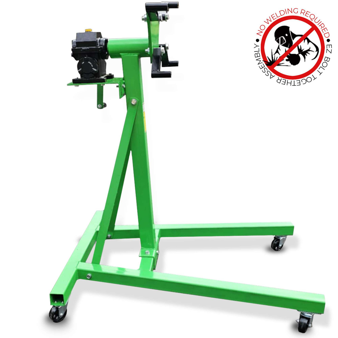 Mechman Back-saving extra height - geared-head rotisserie engine stand ...