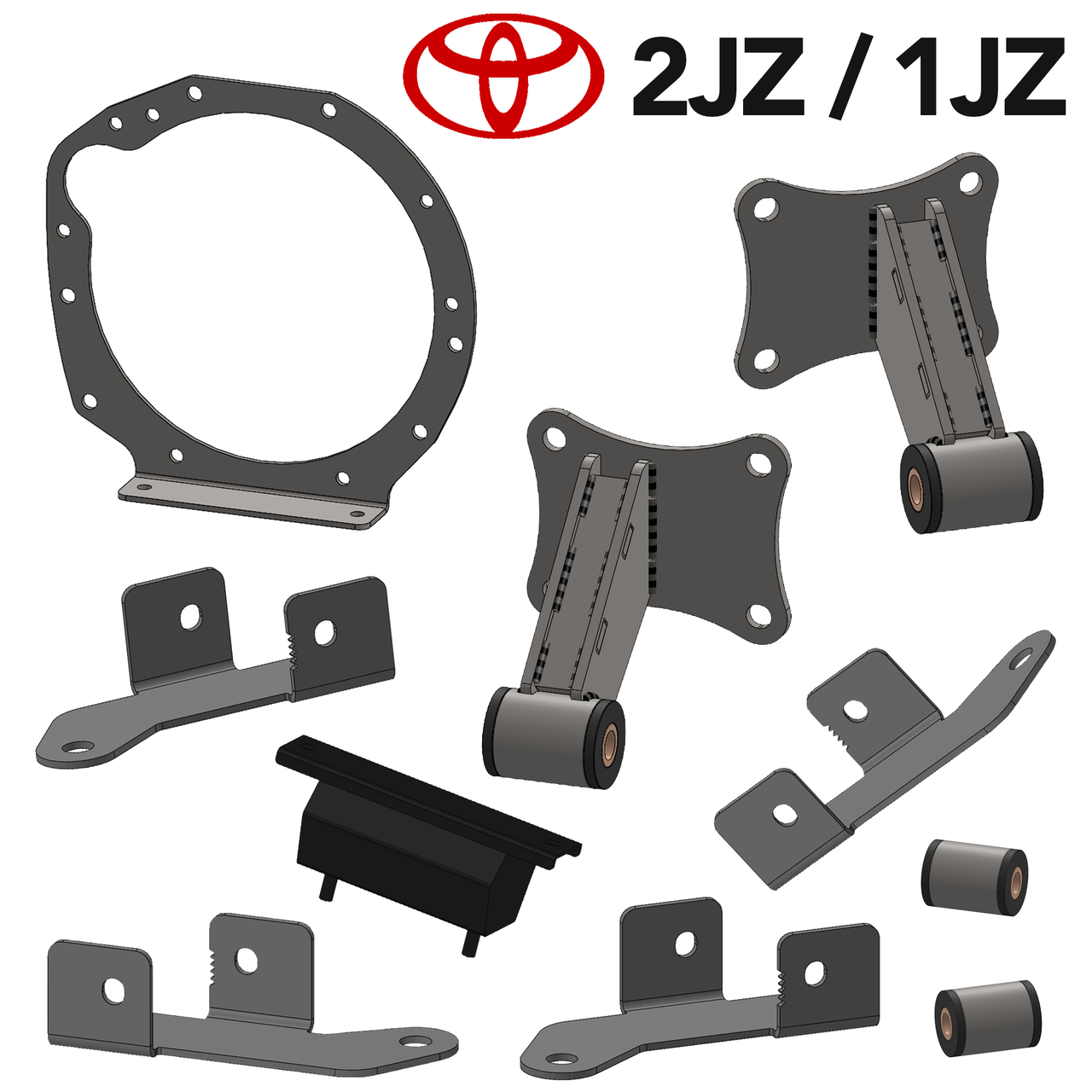 Toyota 2JZ 1JZ Engine Mounting Kit (For Mechman Running Engine Stand ...