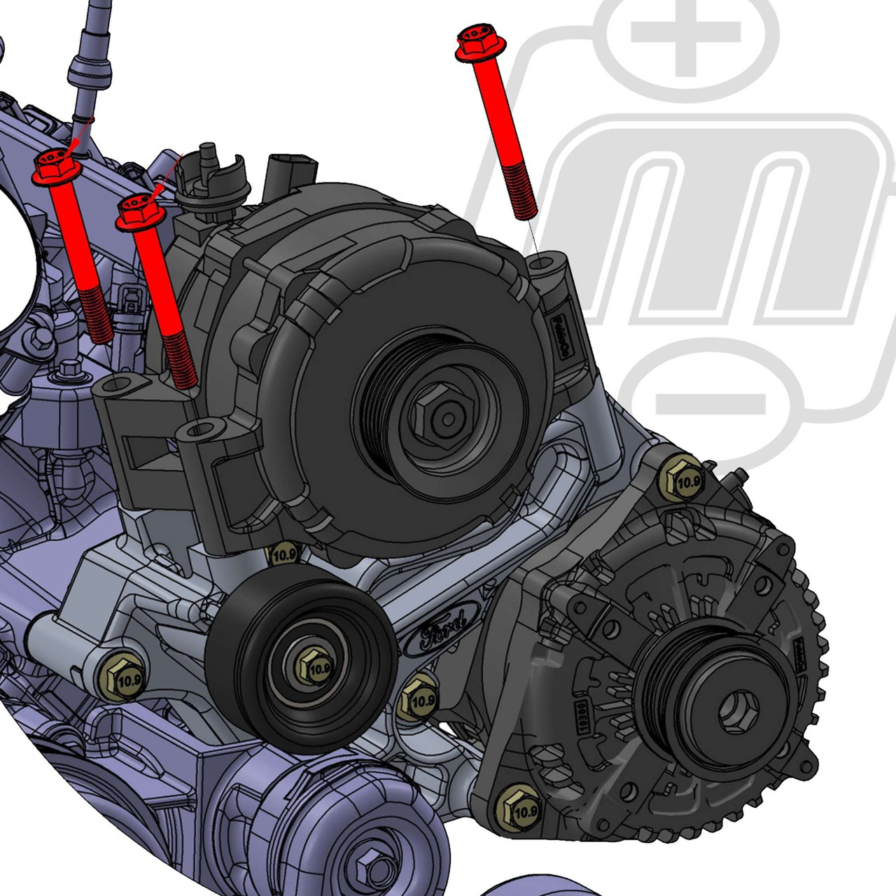 7.3L Godzilla Dual Alternator Bracket Kit (Includes 1 x 7796400 ...