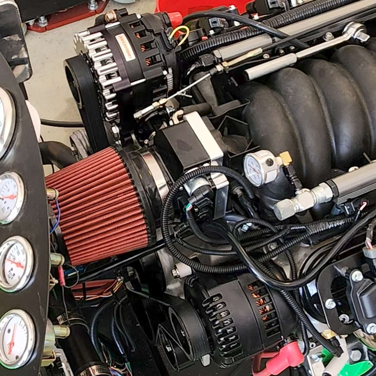 SD7 Compressor to GM Vortec Alternator Adapter Bracket - Mechman ...