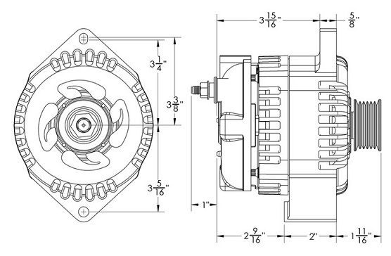 High output marine alternators for Mercruiser Mercury Ski and Wake board boats