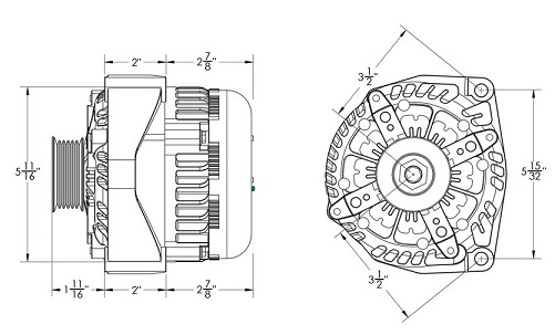 High output marine alternators for Mercruiser Mercury Ski and Wake board boats