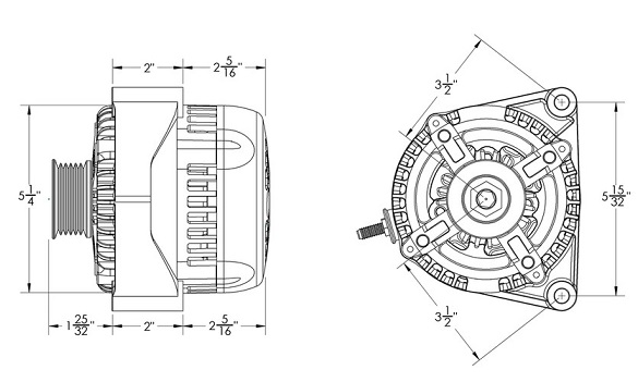 High output marine alternators for Mercruiser Mercury Ski and Wake board boats