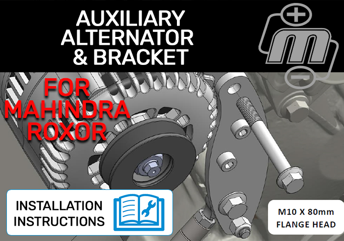 Auxiliary Alternator & Bracket For Mahindra Roxor - Mechman Alternators