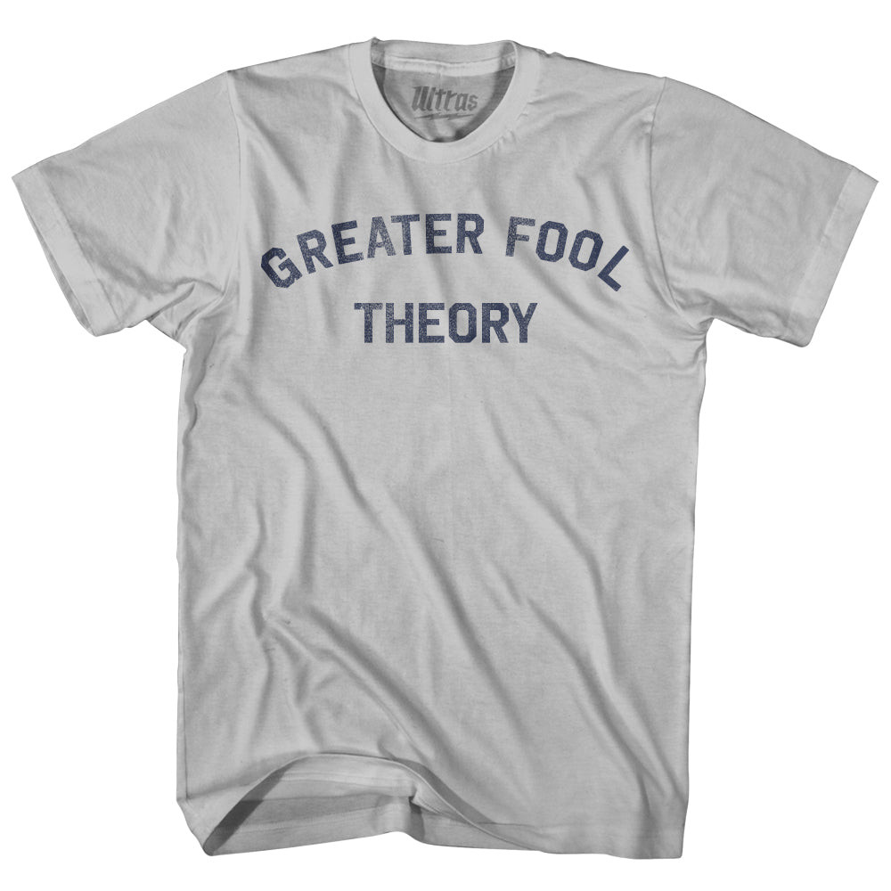 Greater Fool Theory Adult Cotton T-shirt - Cool Grey