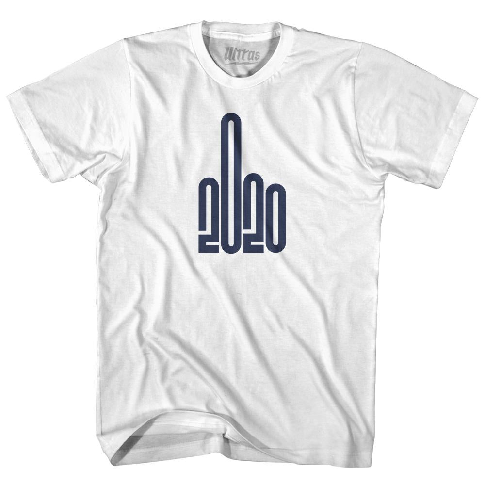 Middle Finger Womens Cotton Junior Cut T-Shirt-White