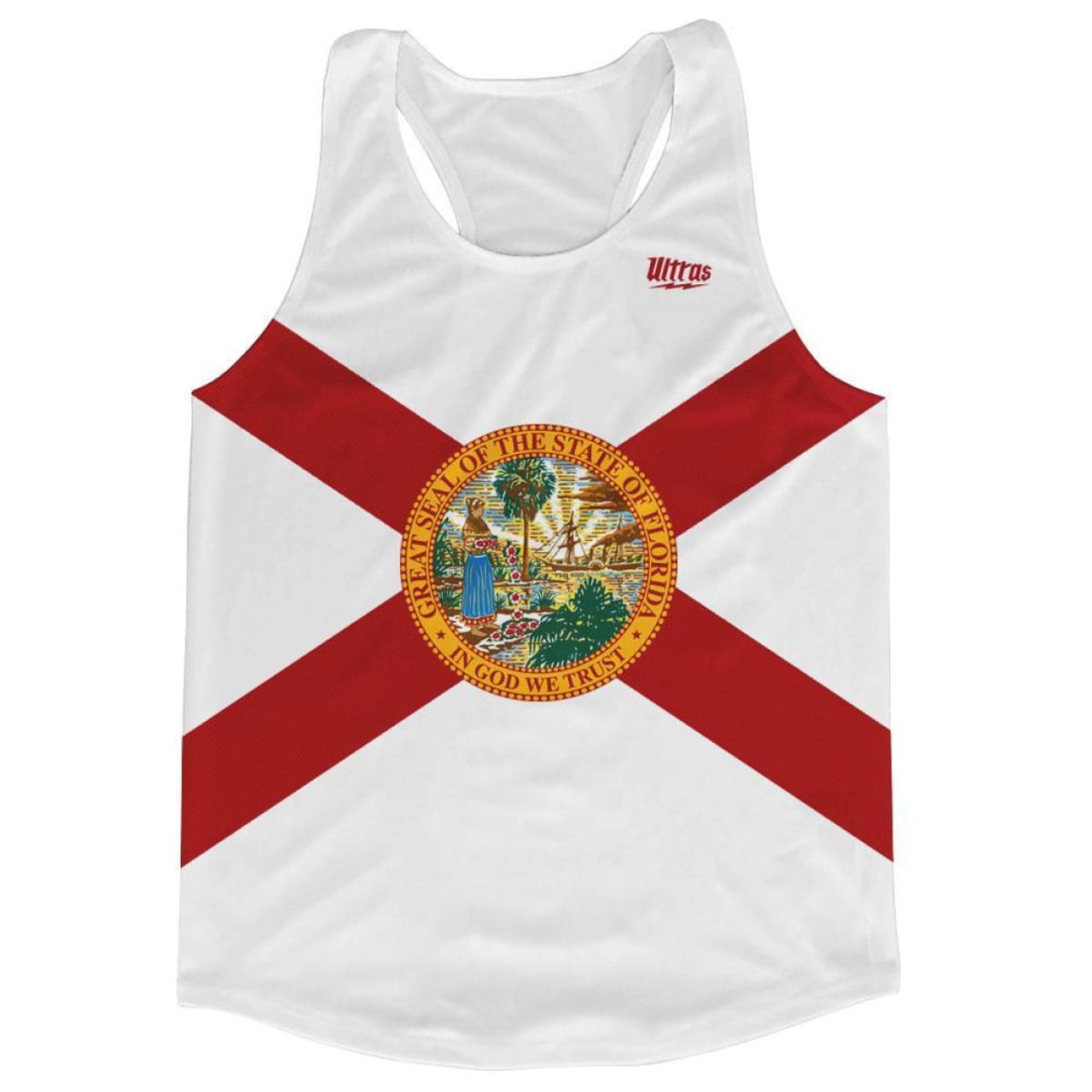 Florida State Flag Running Tank Top Racerback Track And Cross Country