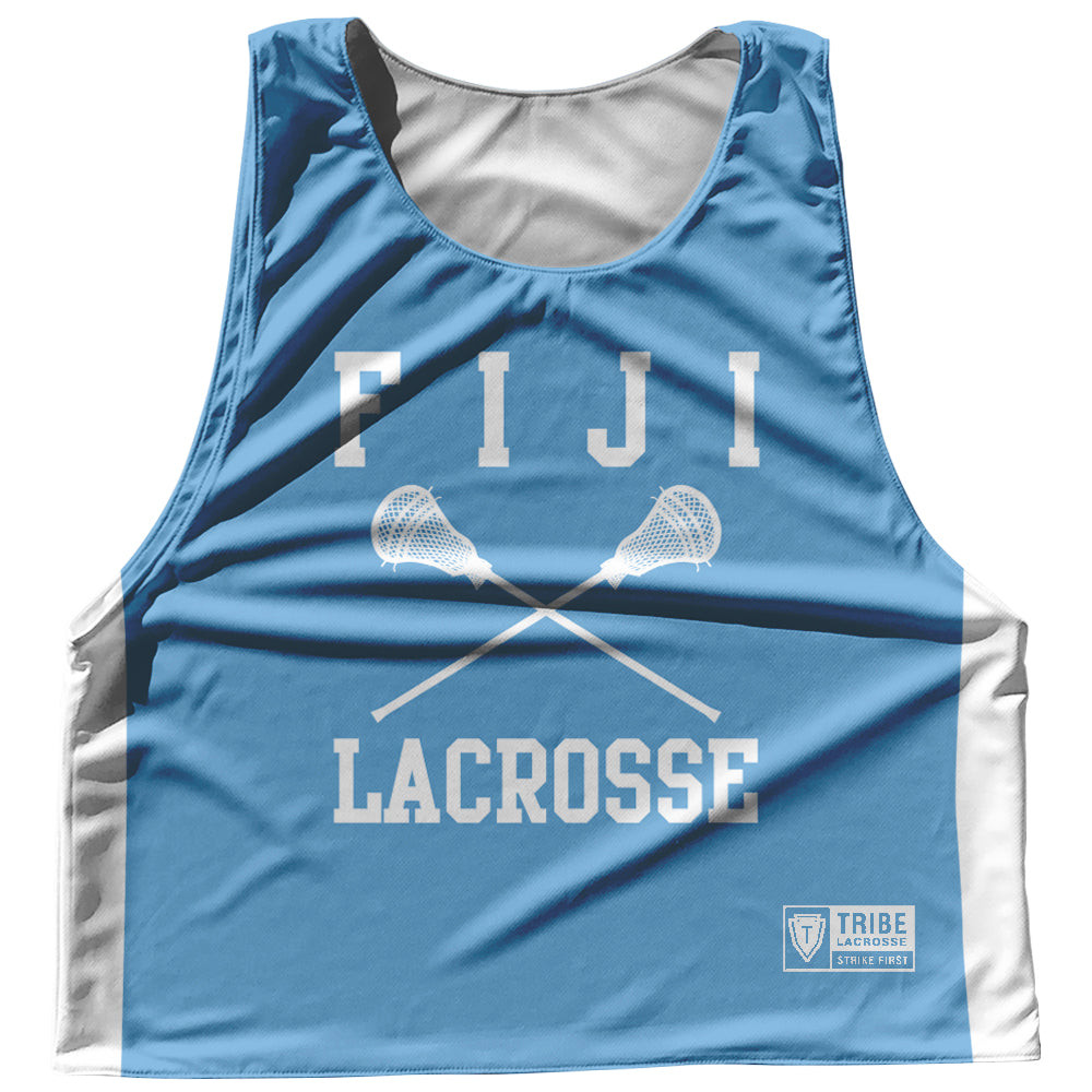 Fiji Country Nations Crossed Sticks Reversible Lacrosse Pinnie Made In ...