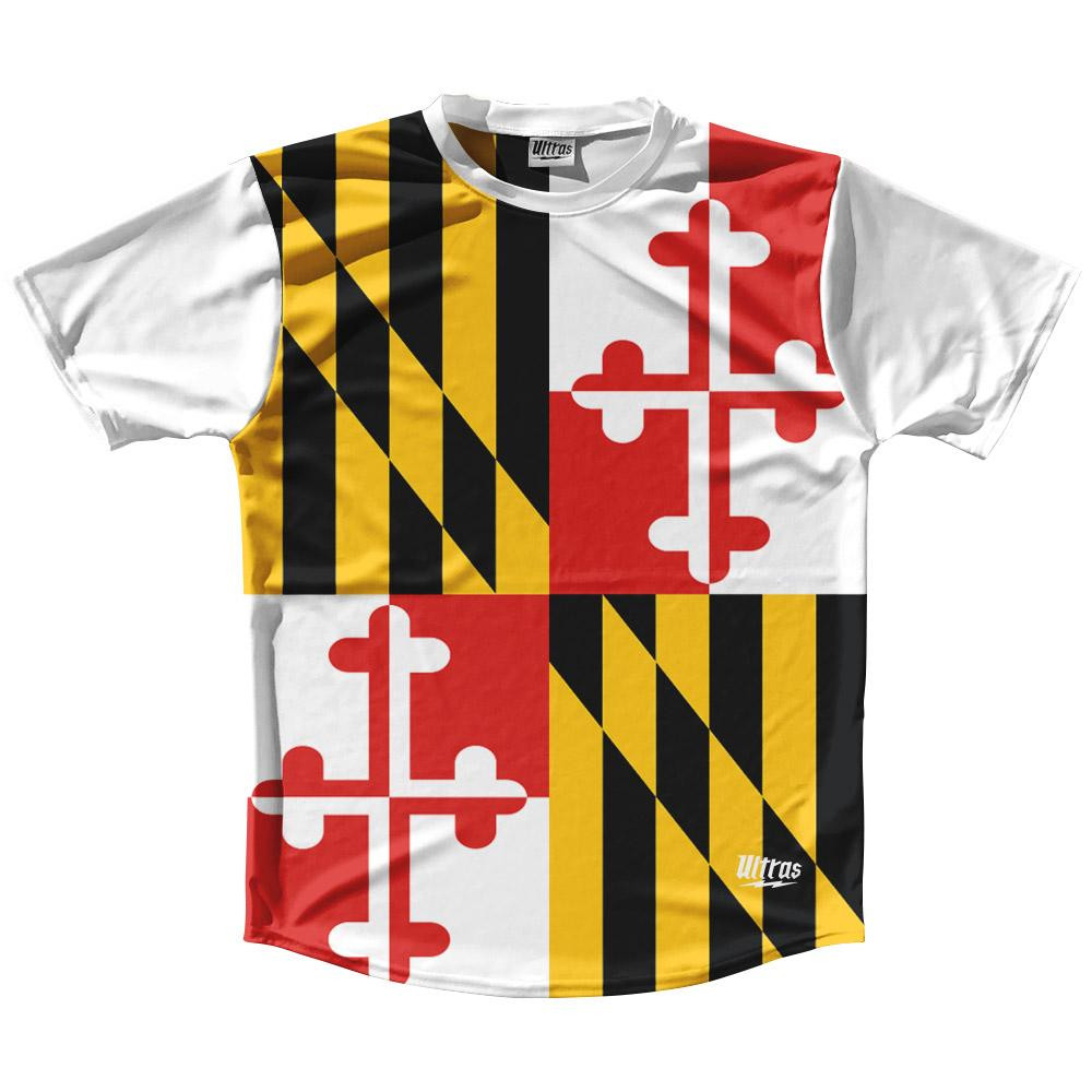 Ultras Maryland State Flag Running Cross Country Track Shirt Made In ...