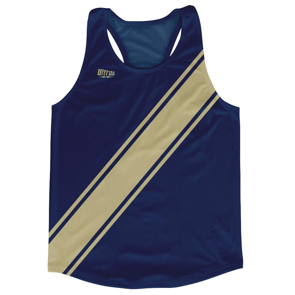Navy Blue & Gold Vegas Sash Running Tank Top Racerback Track & Cross ...