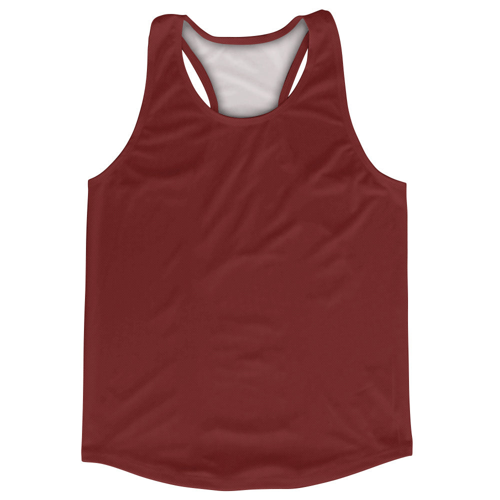 Red Maroon Blank No Ultras Brand Logo Running Track Tops Made In USA