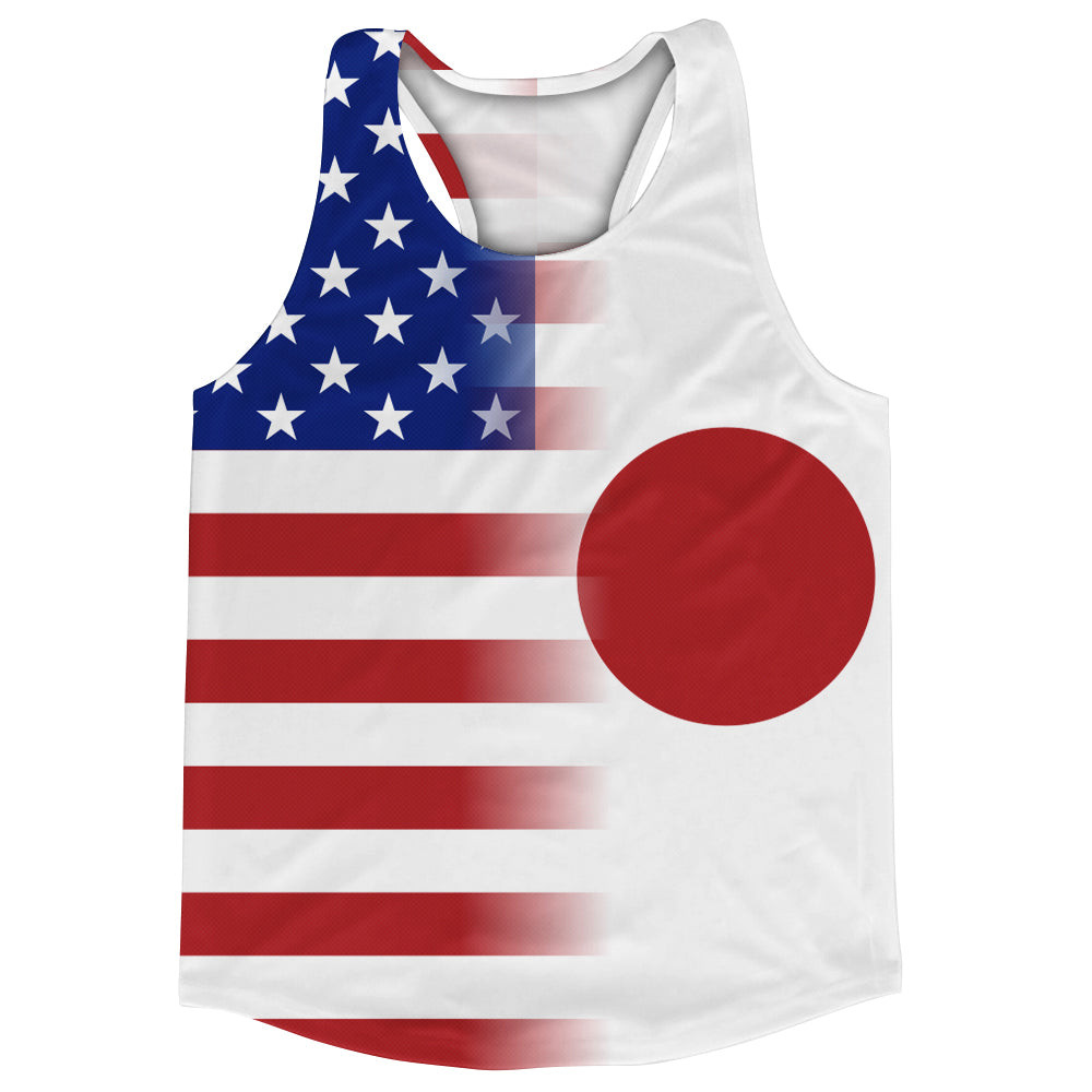 American Flag And Japan Flag Combination Running Racerback Singlet ...