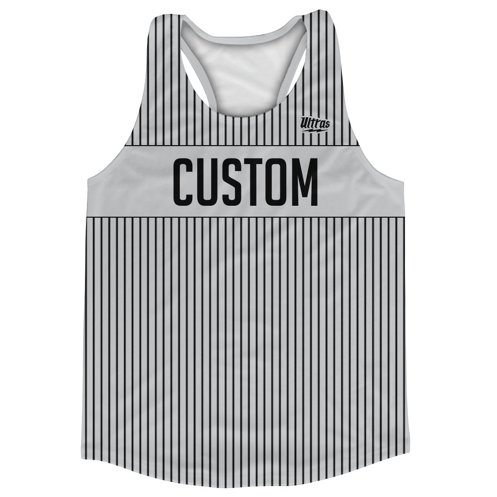 Pinstripes Custom Finish Line Running Track Tops Made In USA - Grey ...