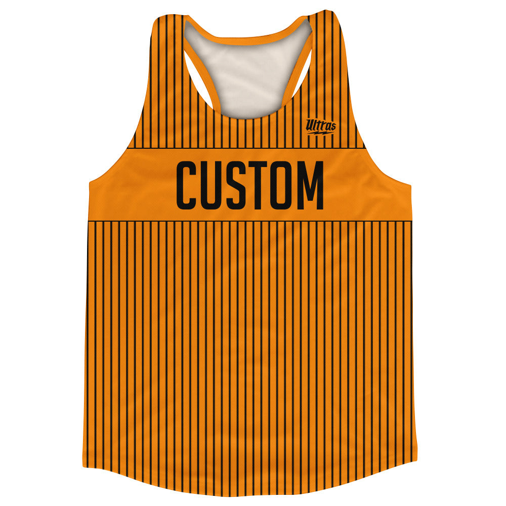 Pinstripes Custom Finish Line Running Track Tops Made In USA - Orange ...