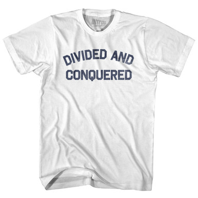 Divided And Conquered Adult Cotton T-shirt - White