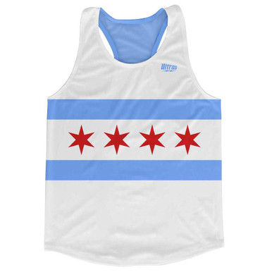 Chicago Flag White Running Tank Top Racerback Track and Cross Country ...