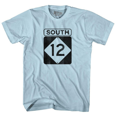 North Carolina Outer Banks Road Sign South 12 Adult Cotton T-Shirt ...