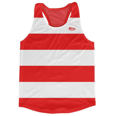 Red & White Striped Running Tank Top Racerback Track and Cross Country ...