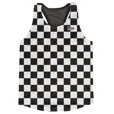 Black & White Checkerboard Running Tank Top Racerback Track and Cross ...