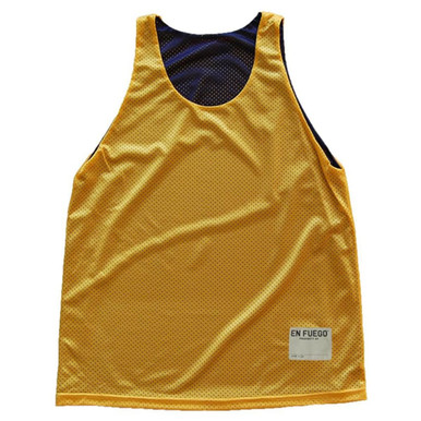 Yellow and Navy Basketball Reversible Made In USA-Yellow/Navy