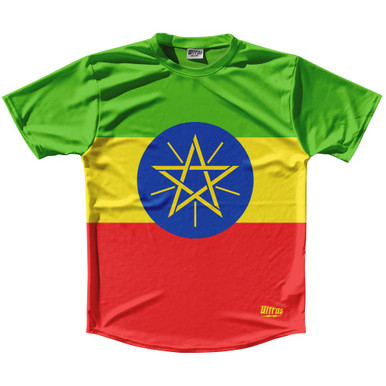 Ethiopia Country Flag Running Shirt Track Cross Country Performance Top ...