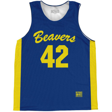 Beavers 42 Basketball Practice Singlet Jersey-Royal