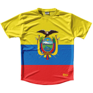 Ecuador Country Flag Running Shirt Track Cross Country Performance Top ...