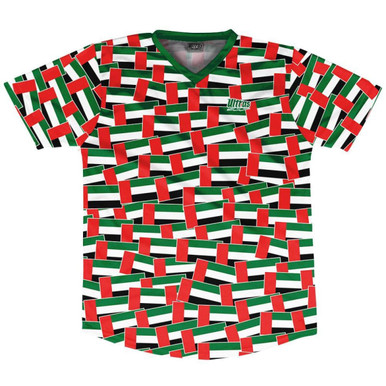Ultras United Arab Emirates Party Flags Soccer Jersey Made In USA-White Red