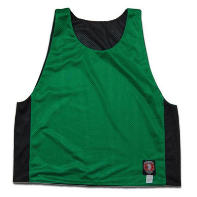 Kelly and Black Reversible Lacrosse Pinnie Made In USA - Kelly & Black