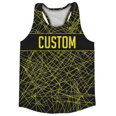 Laser Show Custom Running Track Tops Made In USA - Bright Yellow
