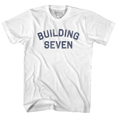 Building Seven Adult Cotton T-shirt - White