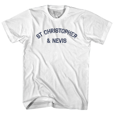 St Christopher & Nevis Youth Cotton T-shirt - White