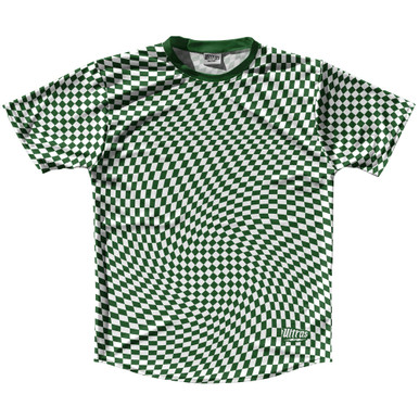 Warped Checkerboard Running Shirt Track Cross Made In USA - Green ...