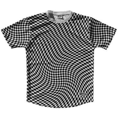 Warped Checkerboard Running Shirt Track Cross Made In USA - Grey Medium ...