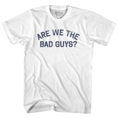 Are We The Bad Guys Youth Cotton T-shirt - White