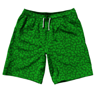 Cheetah Two Tone Kelly Green 10" Swim Shorts Made in USA - Kelly Green