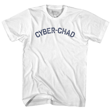 Cyber-Chad Adult Cotton T-shirt - White