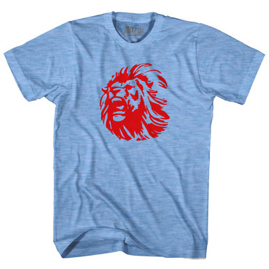 Milan Fossa Dei Leoni Ultras Soccer Adult Tri-Blend T-Shirt - Athletic Blue