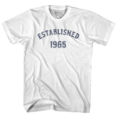 Established 1965 Adult Cotton T-Shirt - White