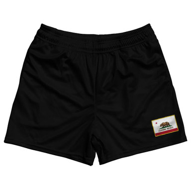 California State Heritage Flag Rugby Gym Short 5 Inch Inseam With ...
