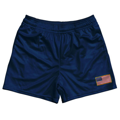 United States Country Heritage Flag Rugby Gym Short 5 Inch Inseam With ...