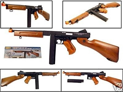 43900 Thompson M1A1 Metal Airsoft Rifle Tommy Gun AEG Electric