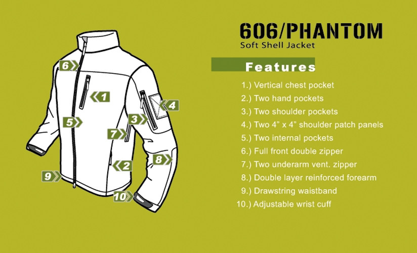 Condor Tactical Phantom Waterproof / Windproof Soft Shell Jacket ( OD ...