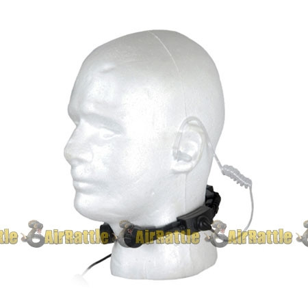 AC-209B Emerson Special Forces Throat Mic PTT for ICOM / MIDLAND Radio