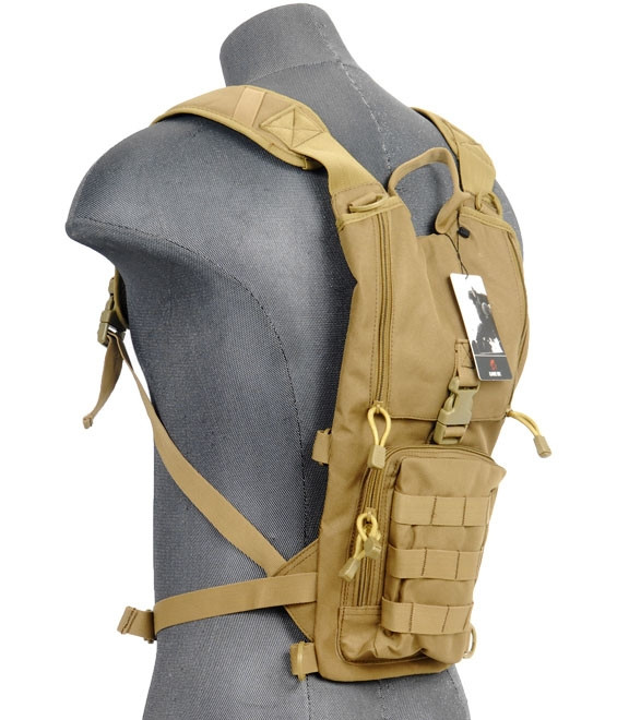 Lancer Tactical Hydration Pack w/ MOLLE Webbing, Acess Panel, & Utility ...