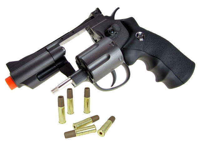 WinGun 708 Airsoft Revolver WG CO2 Gun 2" Snub Nose All Metal Pistol ...
