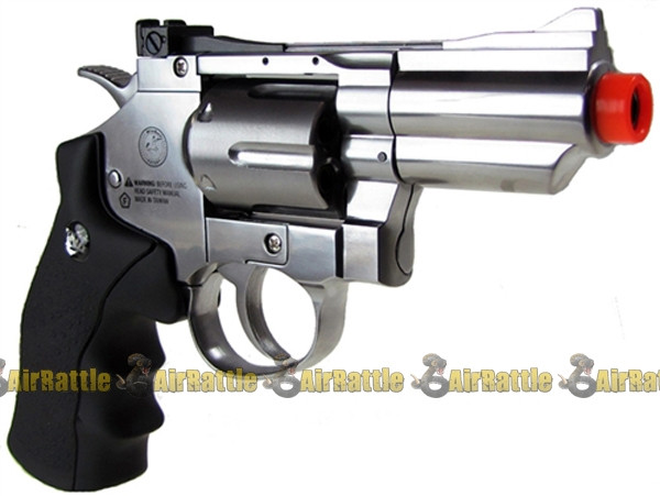Chrome WinGun 708 Airsoft Revolver WG CO2 Gun 2" Snub Nose All Metal ...