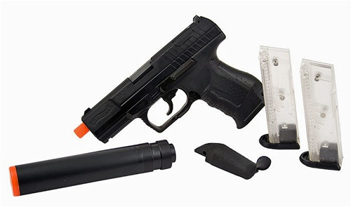 2272008, Walther P99 Airsoft Pistol With Silencer And Extra Magazine ...