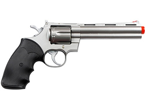 Silver TSD 6" Barrel Gas Airsoft Revolver .357 MAGNUM Pistol 6 Shooter ...