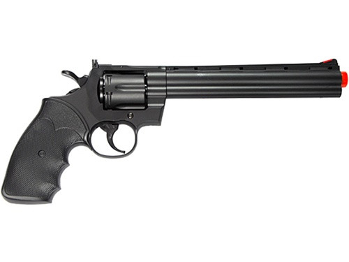 Black TSD 8" Barrel Gas Airsoft Revolver .357 MAGNUM Pistol 6 Shooter ...